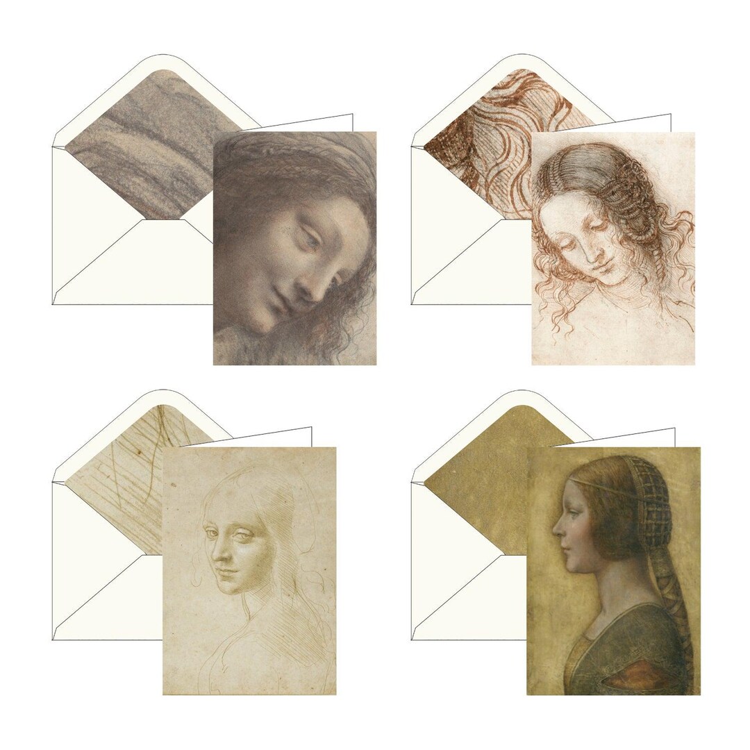 Note Cards Women of Da Vinci Box of 16 Cards & Envelopes - Etsy