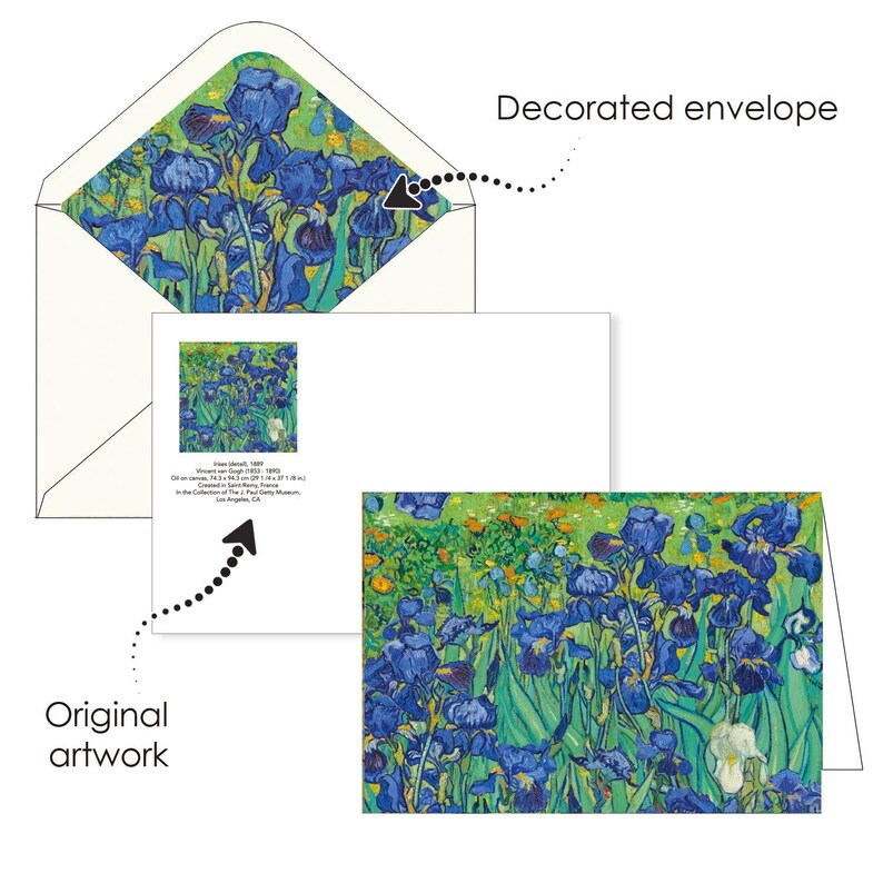 Van Gogh Flowers - Boxed Blank Note Cards – Set of 16 in a Keepsake ...