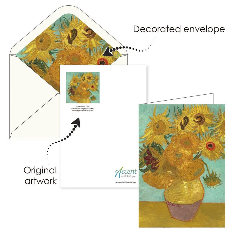 Van Gogh Flowers - Boxed Blank Note Cards – Set of 16 in a Keepsake ...
