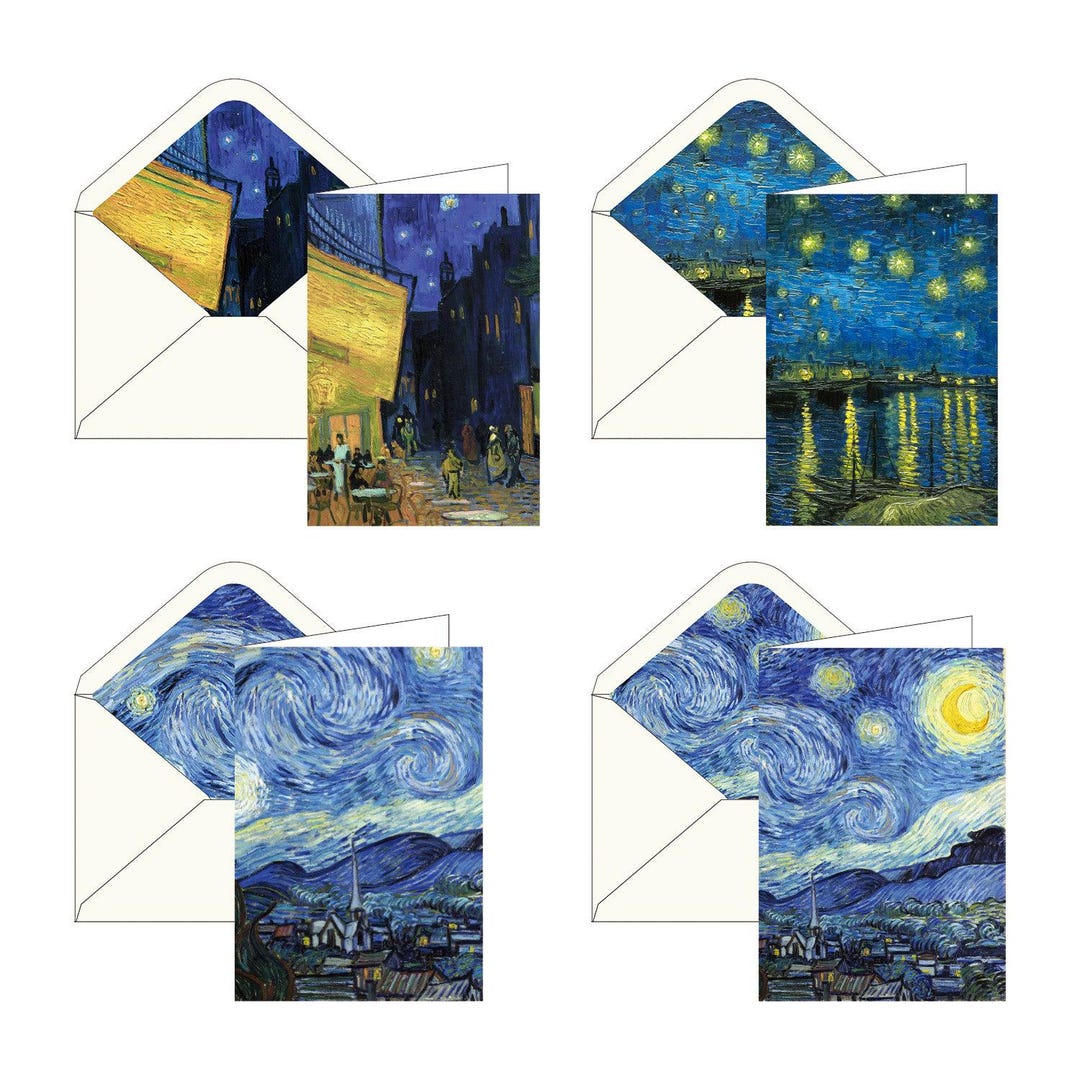 Van Gogh at Night - Boxed Blank Note Cards – Set of 16 in a Keepsake ...