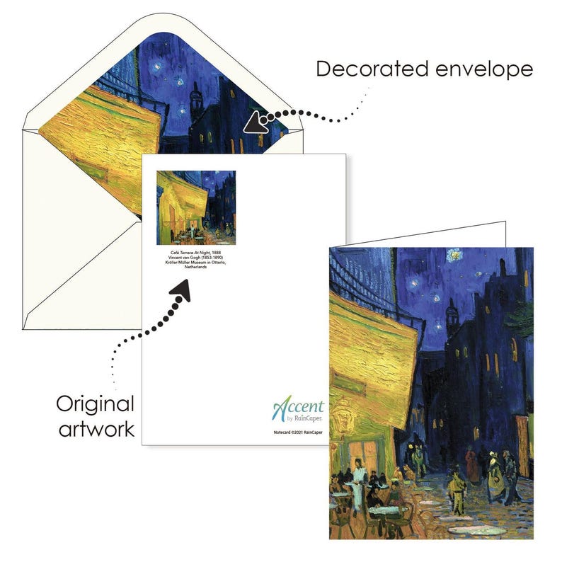 Van Gogh at Night - Boxed Blank Note Cards – Set of 16 in a Keepsake ...