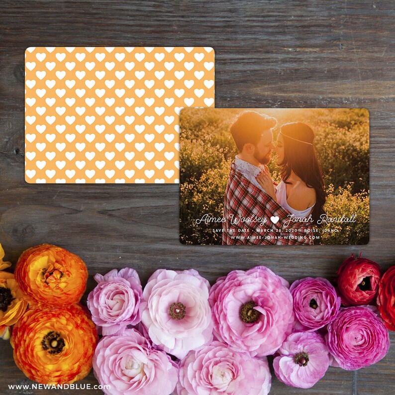 Follow Your Heart - Wedding Card - Save the Date - Includes Back Side ...