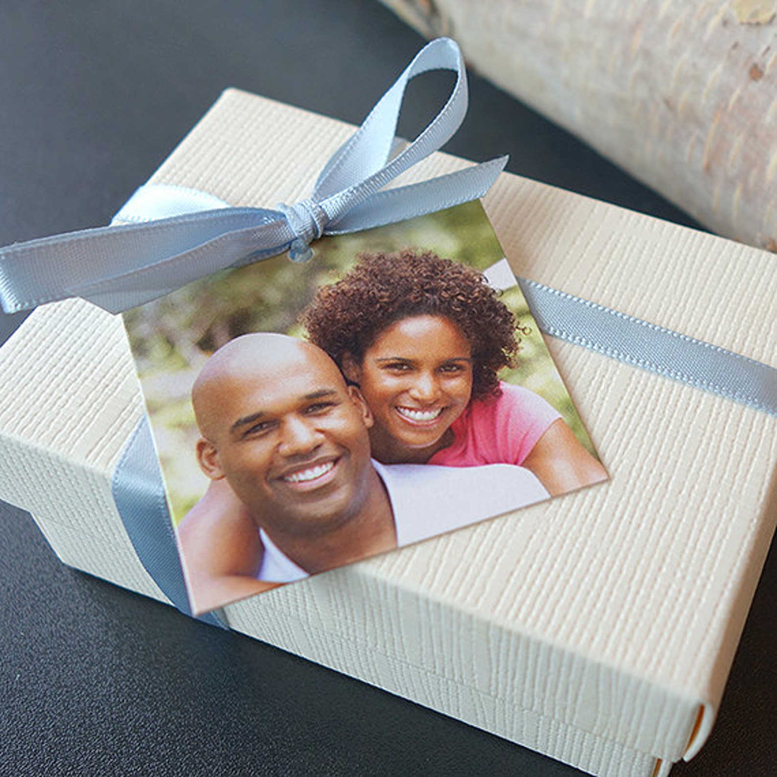 Wedding Favor Tags Die Cut Tags With Photo on Front and - Etsy