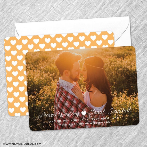 Follow Your Heart Wedding Card Save the Date Includes | Etsy