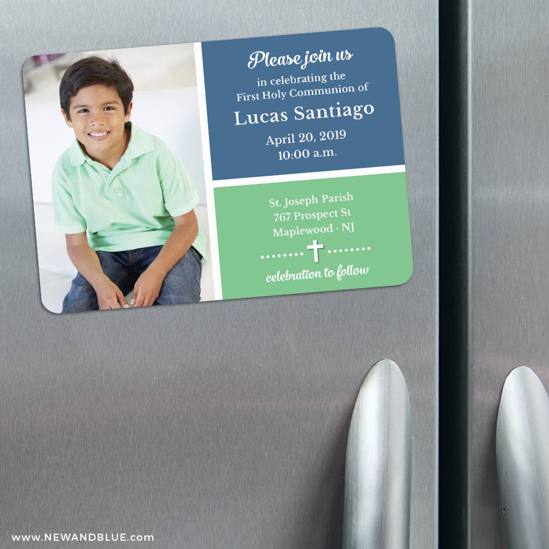 Holy Communion - First Communion Save the Date Magnets + Envelopes - Etsy