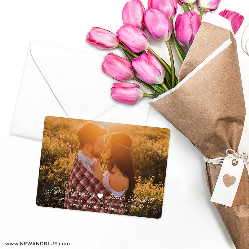Follow Your Heart - Wedding Card - Save the Date - Includes Back Side ...