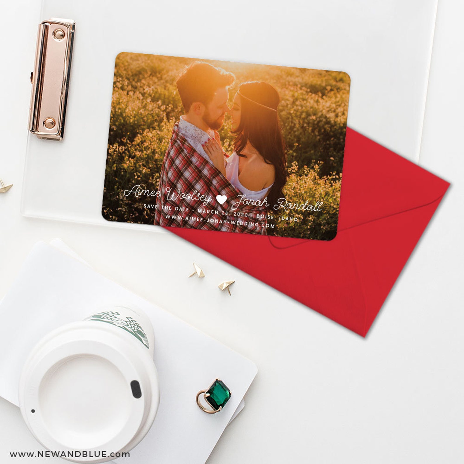 Follow Your Heart - Wedding Card - Save the Date - Includes Back Side ...