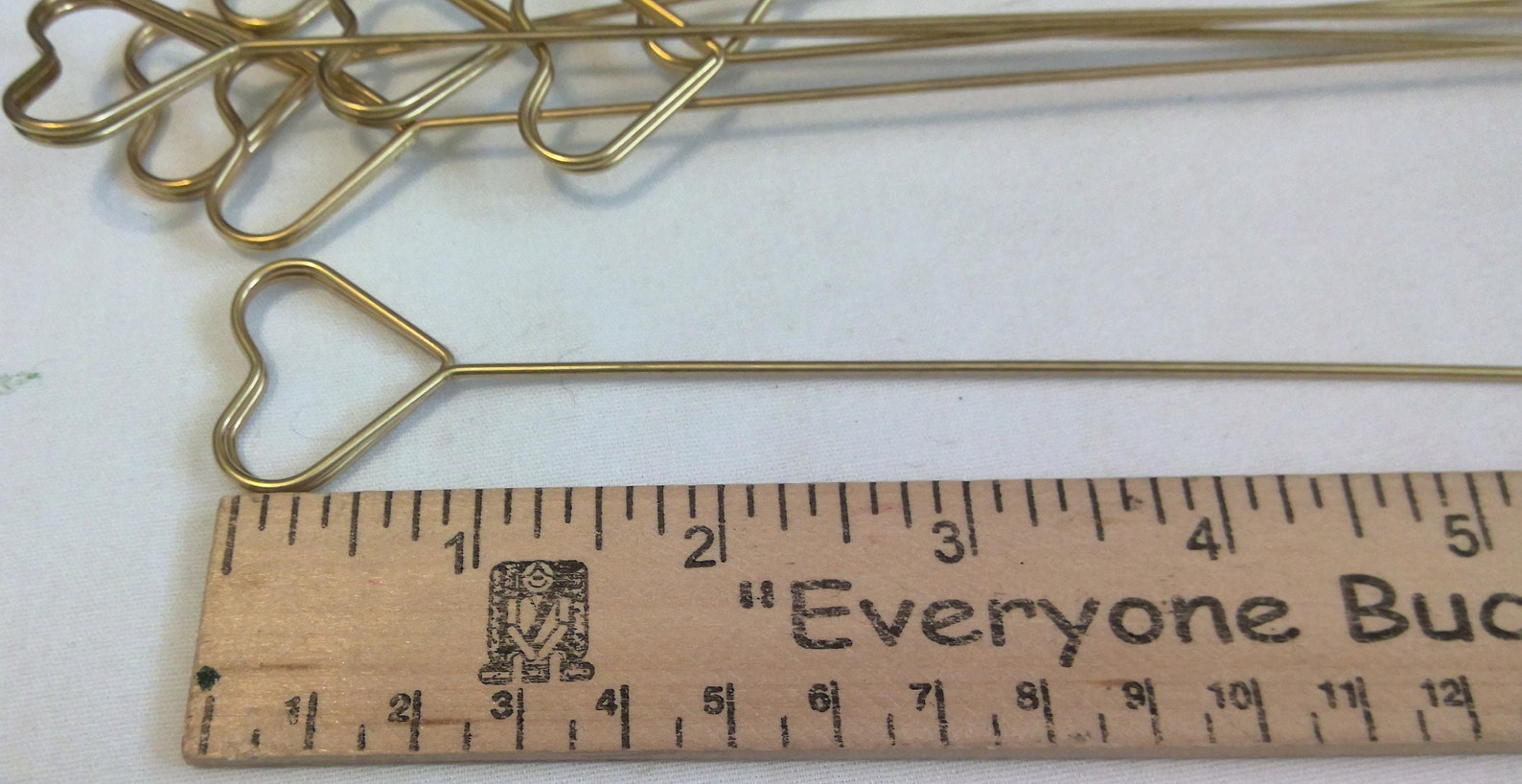 Set of 12 Gold Heart Wire Card Holder Bouquet Card Holder - Etsy