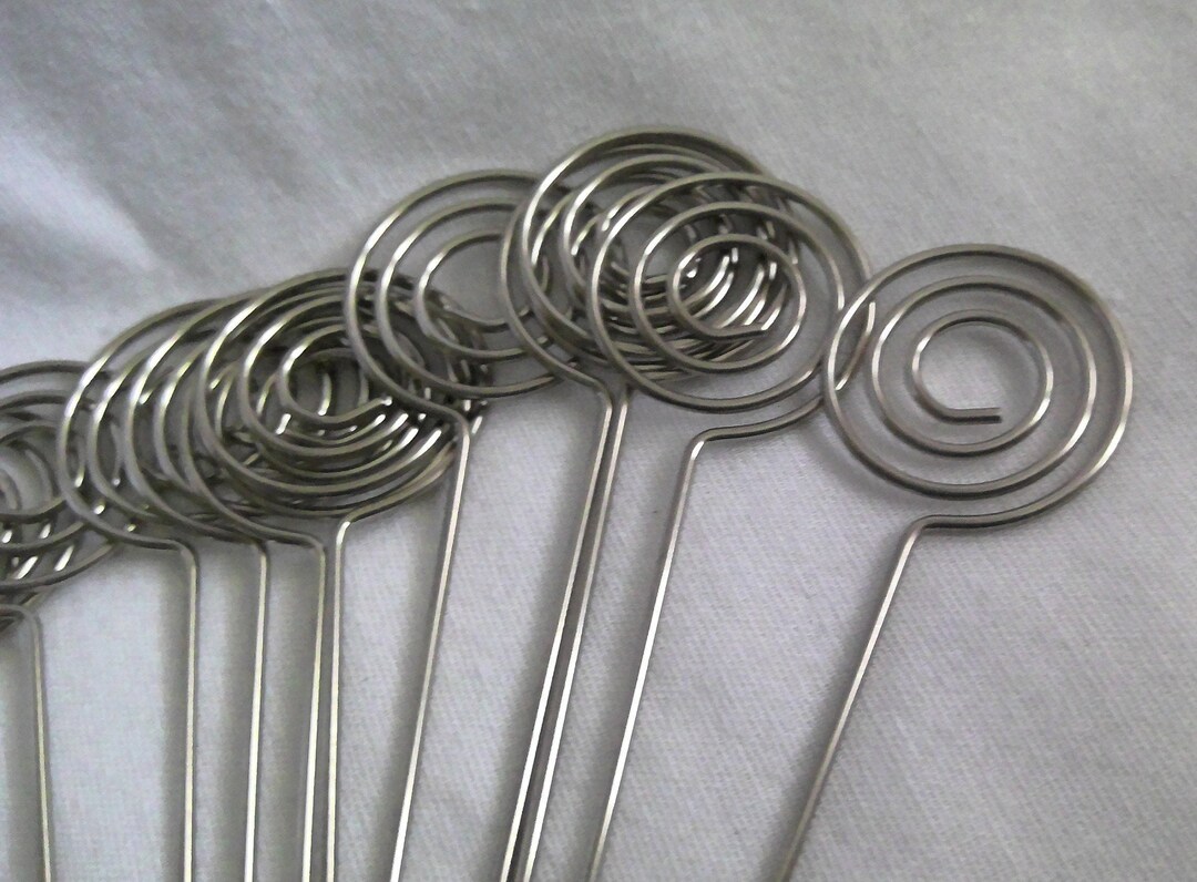 Set of 12 Swirl Wire Card Holder, Table Number Holder, Photo Holder ...
