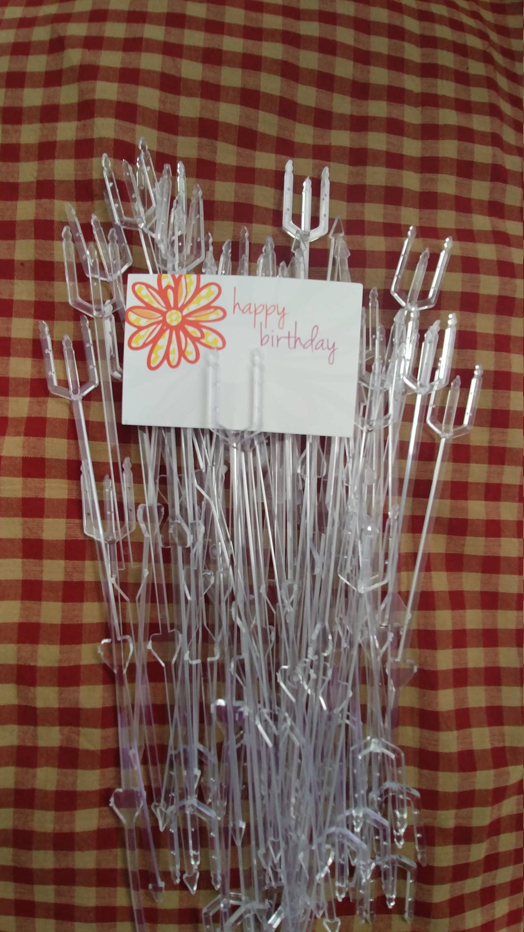 25 PCS 9 Straight Clear Plastic Cardette Enclosure Card Holder Floral ...