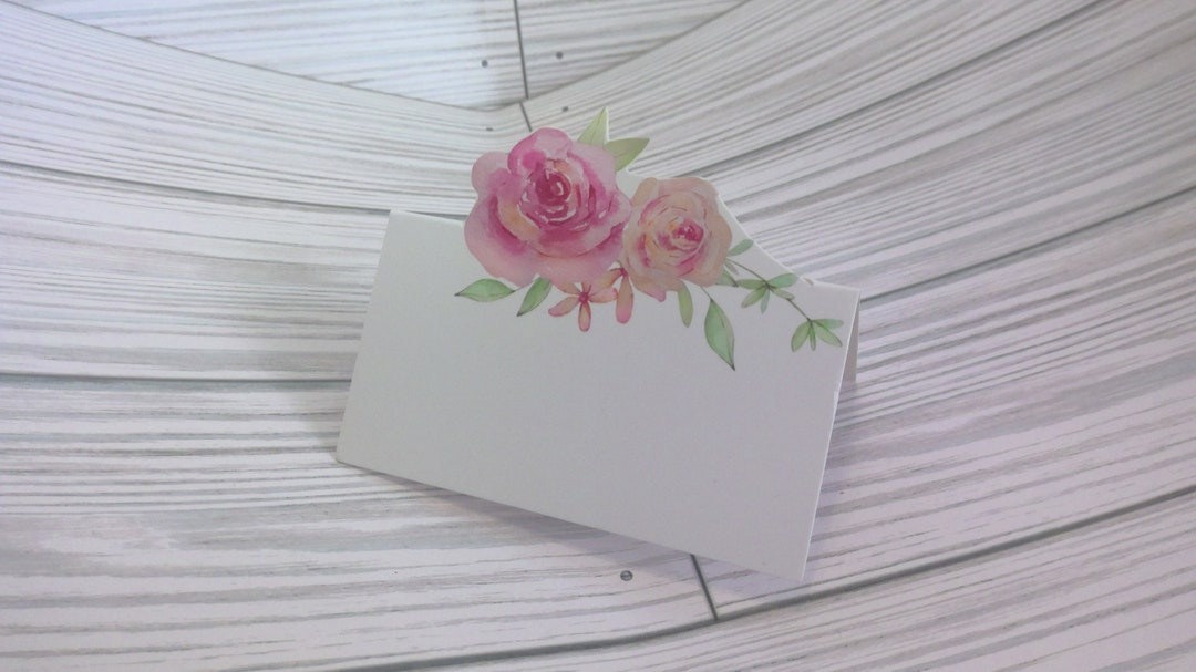 12 Blank Red & Pink Flower Enclosure Cards, Cut Out Cards, Note Cards ...