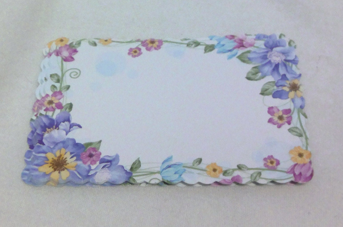 12 Blank Flower Enclosure Cards, Note Cards, Florist Supplies, Flower ...