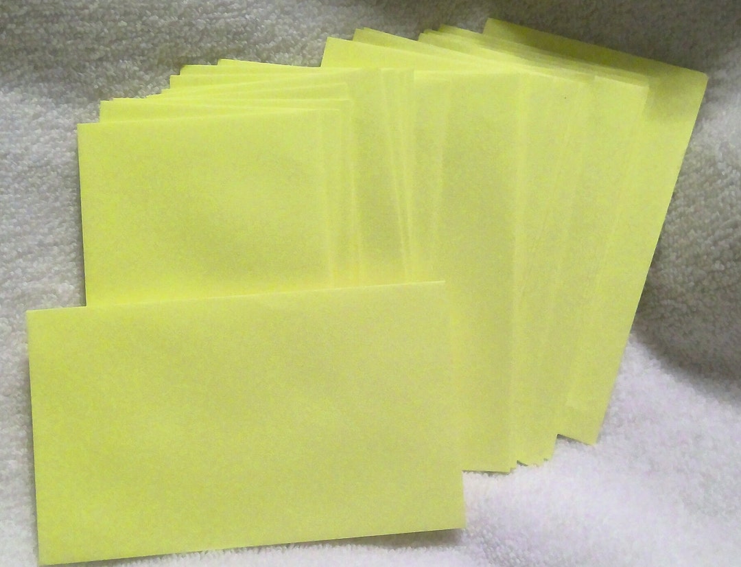 25 Neon Yellow Florist Enclosure Envelopes, #63 Designer Brand (2.5x4 ...