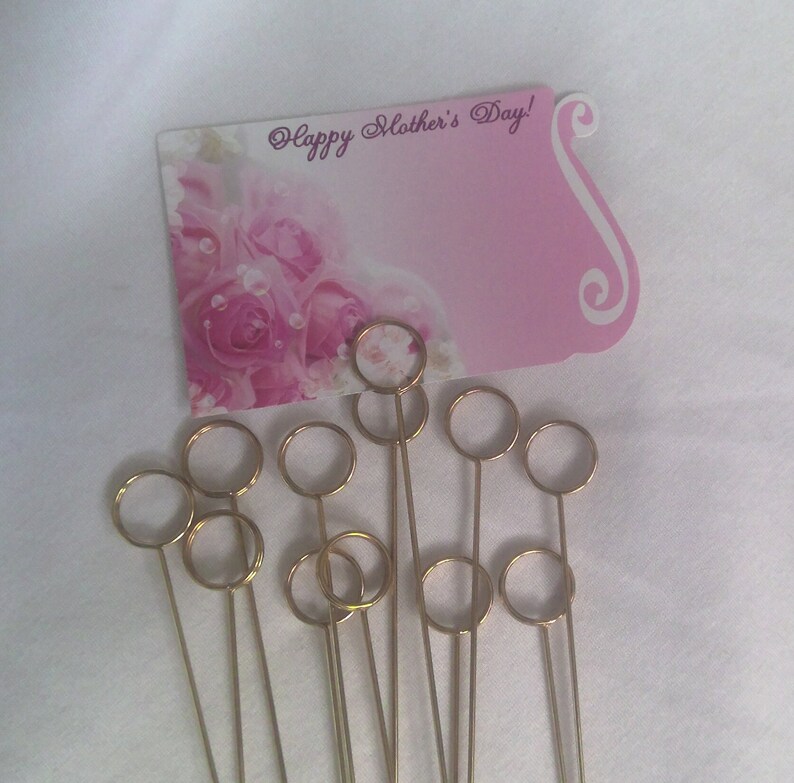 Set of 12 Gold Wire Card Holder Bouquet Card Holder Table - Etsy