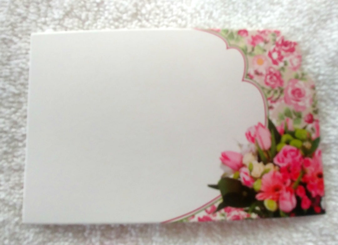 12 Blank Flower Enclosure Cards, Note Cards, Florist Supplies, Flower ...