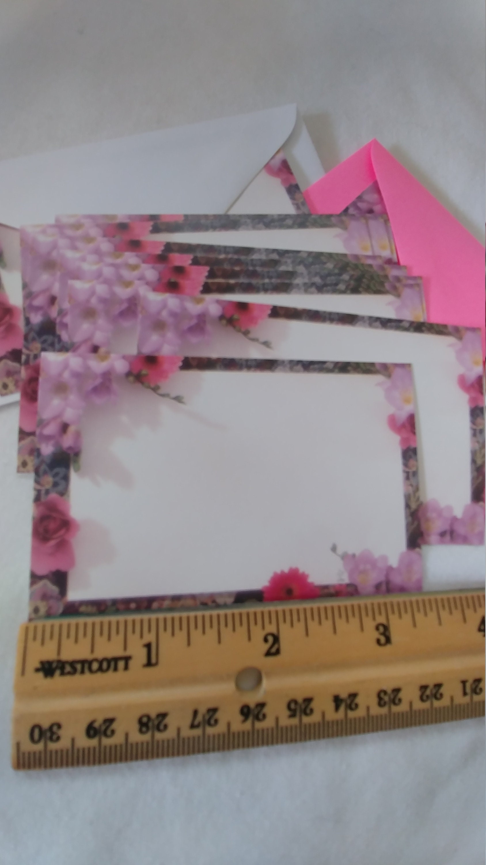 12 Blank Flower Enclosure Cards, Note Cards, Florist Supplies, Flower ...