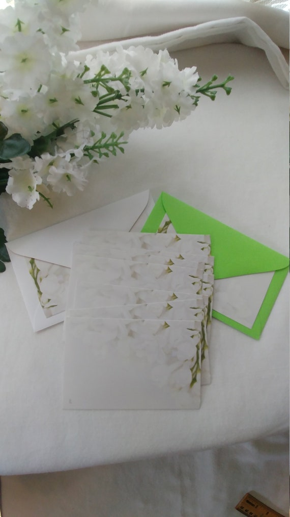 12 Blank Flower Enclosure Cards note cards florist supplies | Etsy