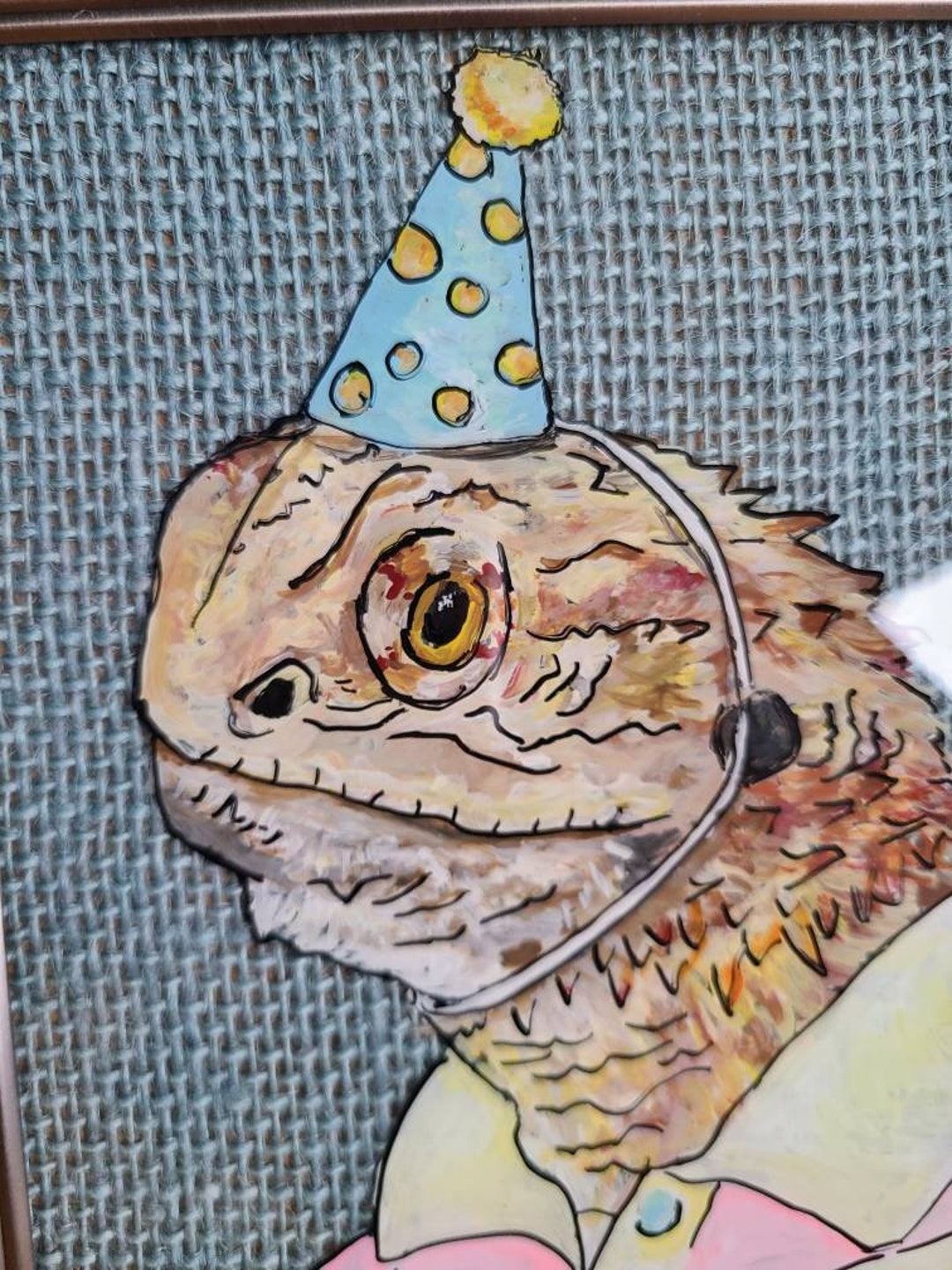 Arthur the Bearded Dragon *6x8-original - Weird Decor - Quirky- Animal ...