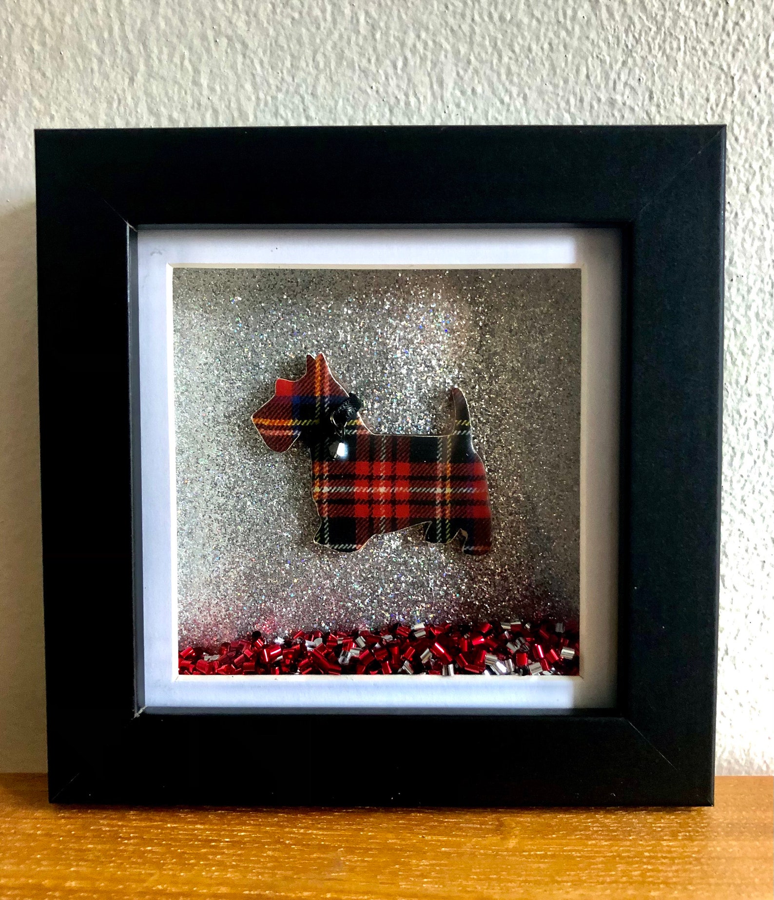 Mini red Scottie dog frame | Etsy