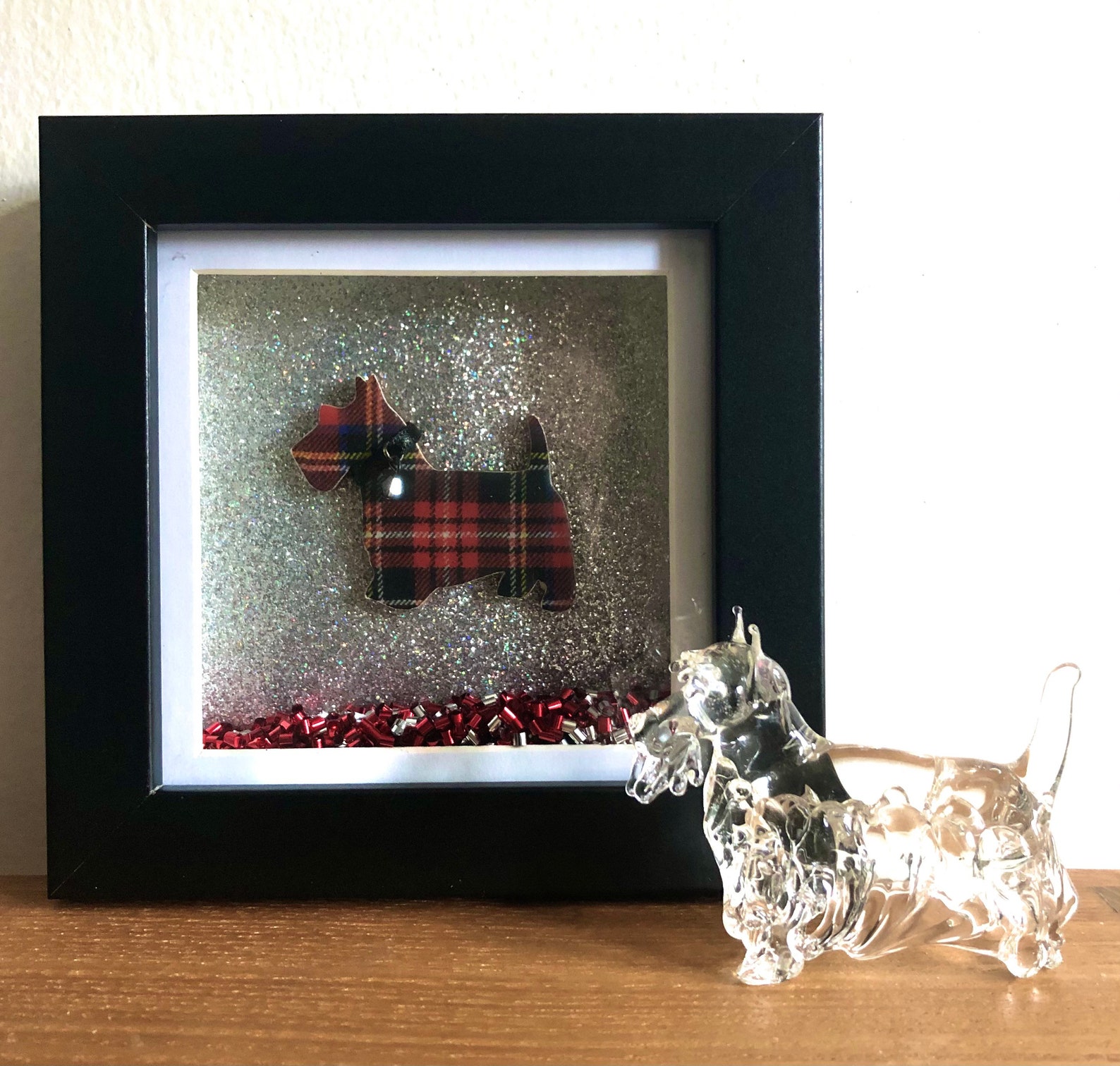 Mini red Scottie dog frame | Etsy