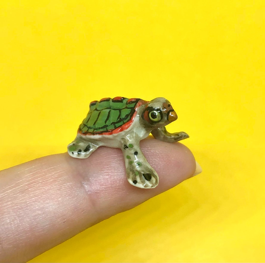 Miniature Ceramic Snapping Turtle - Etsy