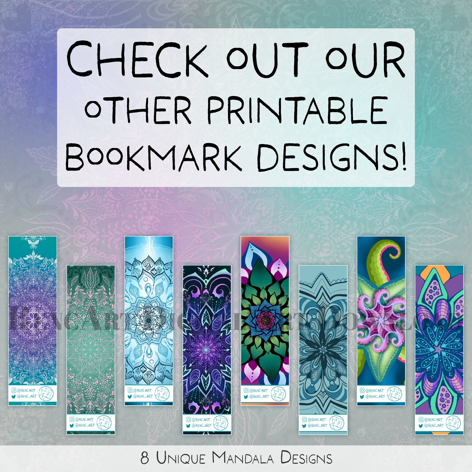 8 Print and Color Bookmarks - Stuffed Animal Designs - Digital Download ...