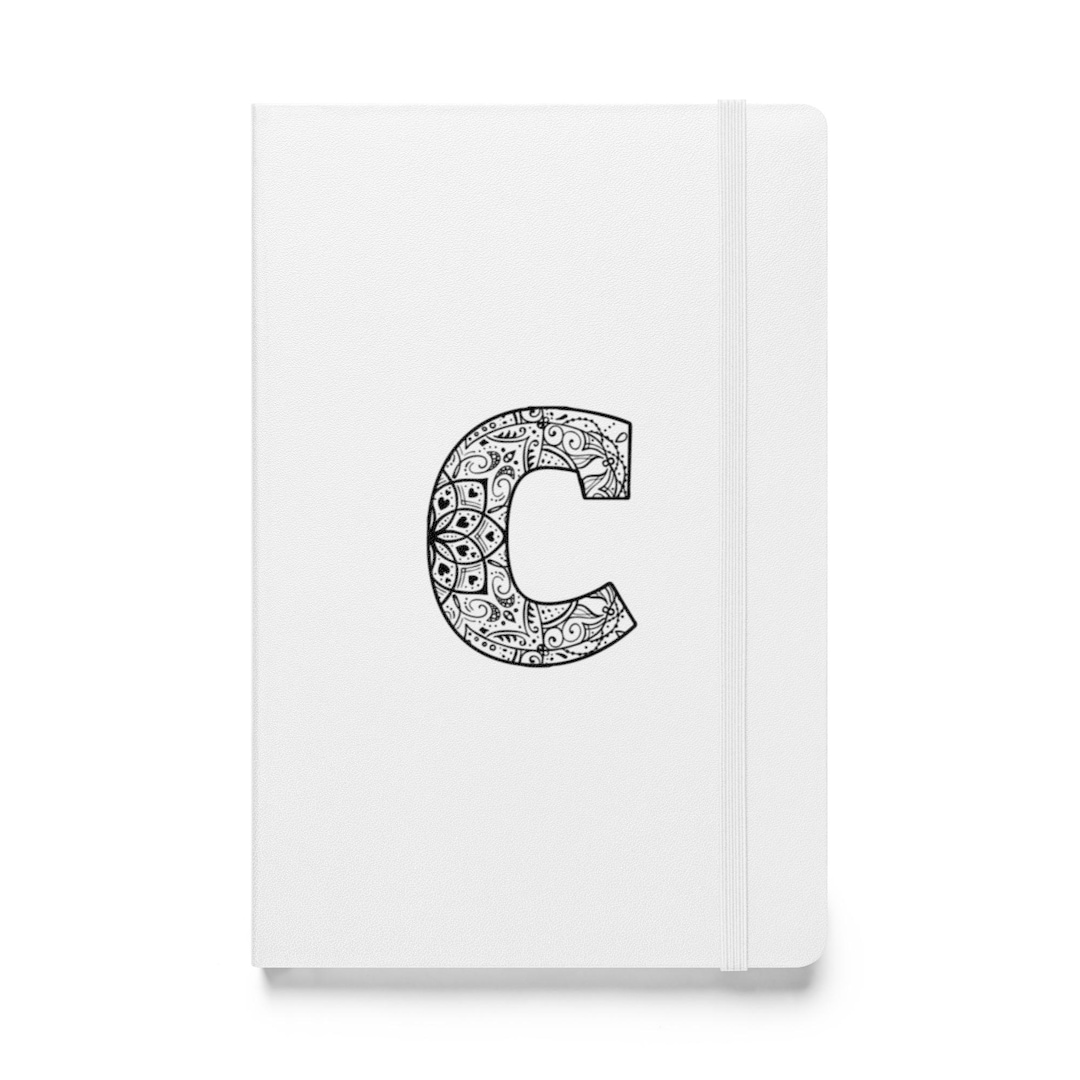 Hardcover Bound Notebook - Letter C With Mandala Design - Etsy