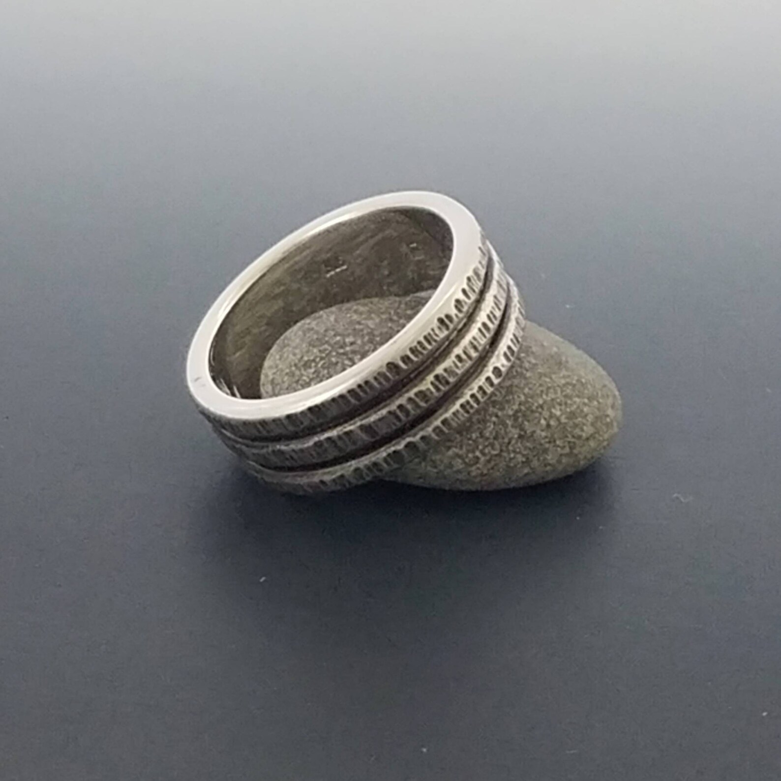 Sterling Silver Wide Ring Band for Men Heavy Silver Ring - Etsy