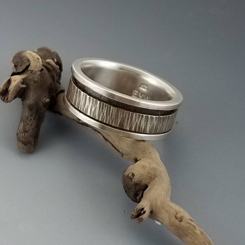 Handmade Sterling Silver Spinner Ring: Unisex Wedding Band - Etsy