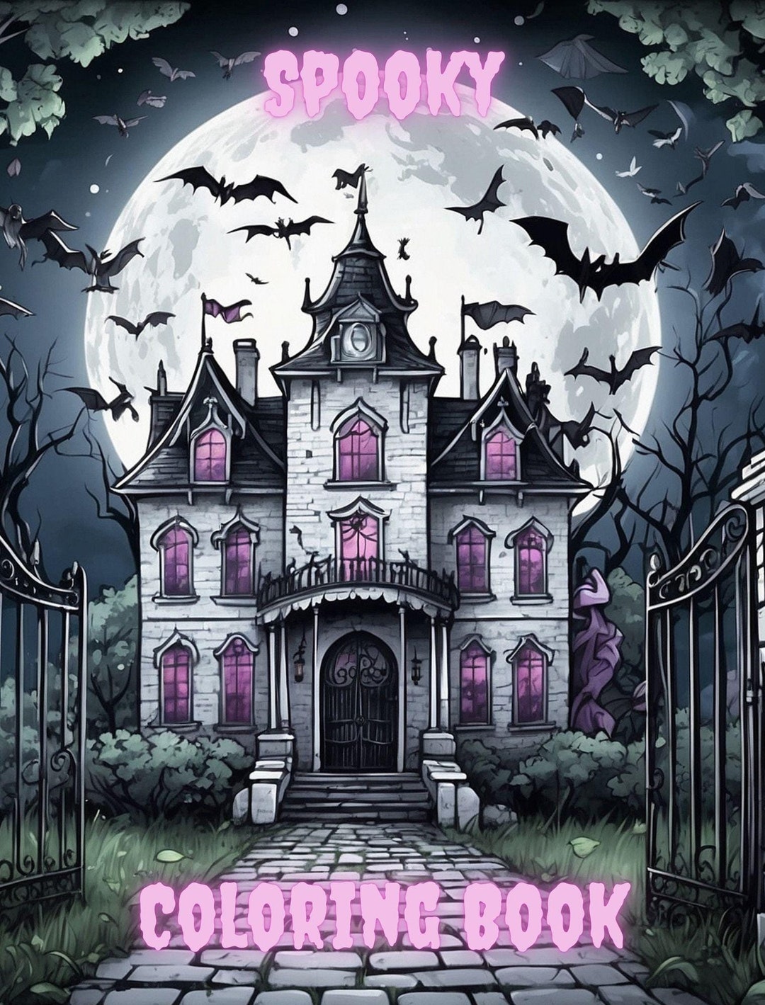 Halloween Horror Emo Cottagecore Goth Coloring Book by Missi Madsen for ...