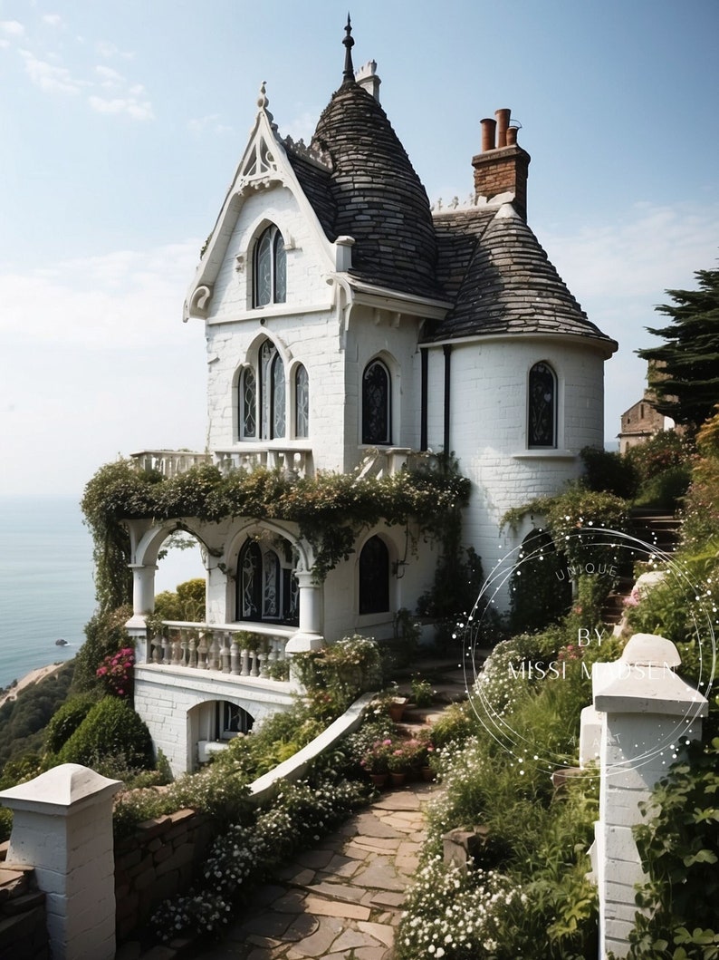 Cottagecore White Victorian Seaside Cottage 6x9 Journal Whimsical ...