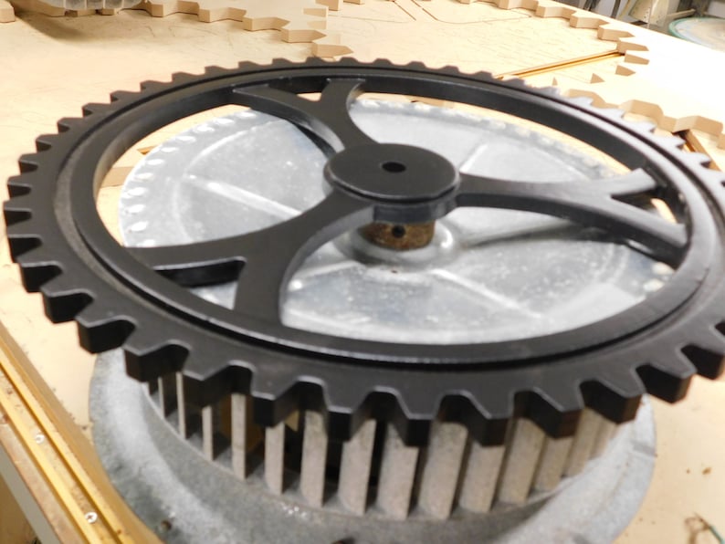 14 in Three Spoke Gear 46 Tooth Steampunk Stem Industrial Cog Cogs ...