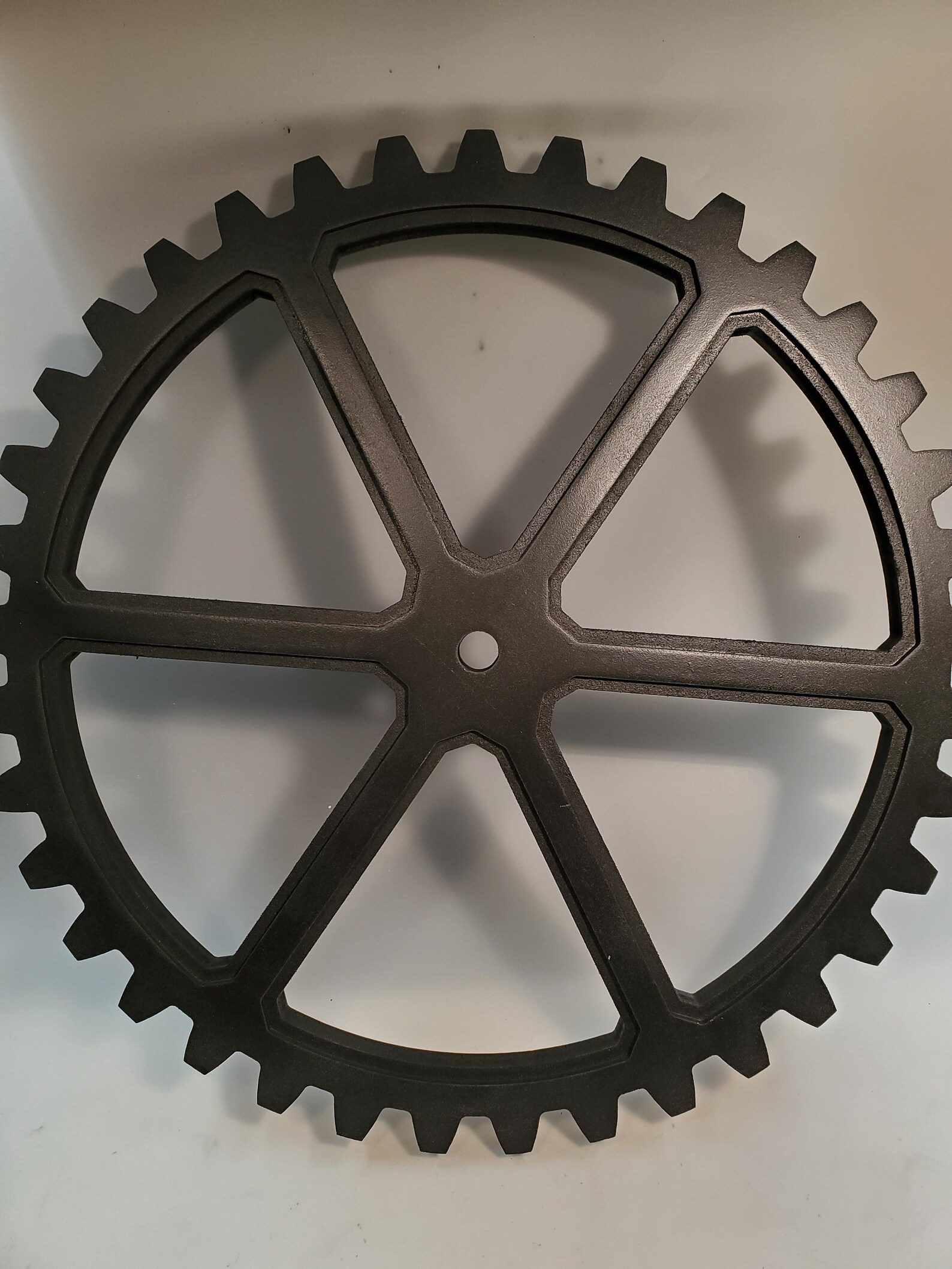 Large Wooden Gear 18 Inches Wood Cog Black Steampunk Wall Decor ...