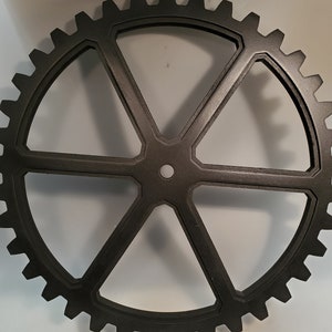 Large Wooden Gear 18 Inches Wood Cog Black Steampunk Wall Decor ...