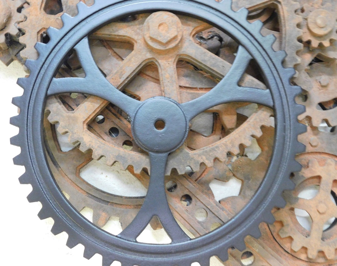 14 in Three Spoke Gear 46 Tooth Steampunk Stem Industrial Cog Cogs ...
