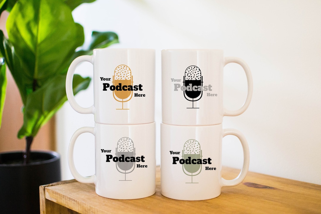 Custom Podcast Mug With Text: 11oz, 15oz, or 20oz Ceramic Coffee Cup - Etsy