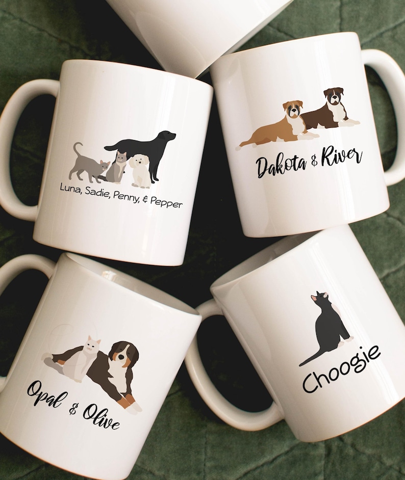 Custom Pet Mug With Text: 11oz, 15oz, or 20oz Ceramic Coffee Cup - Etsy