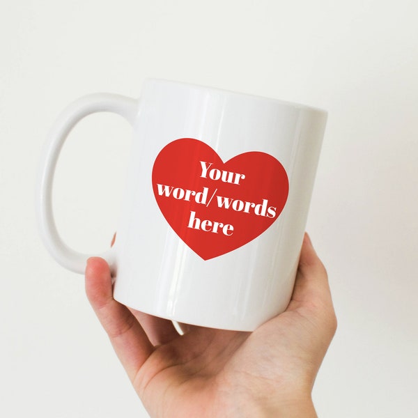 Red Heart Mug - Etsy