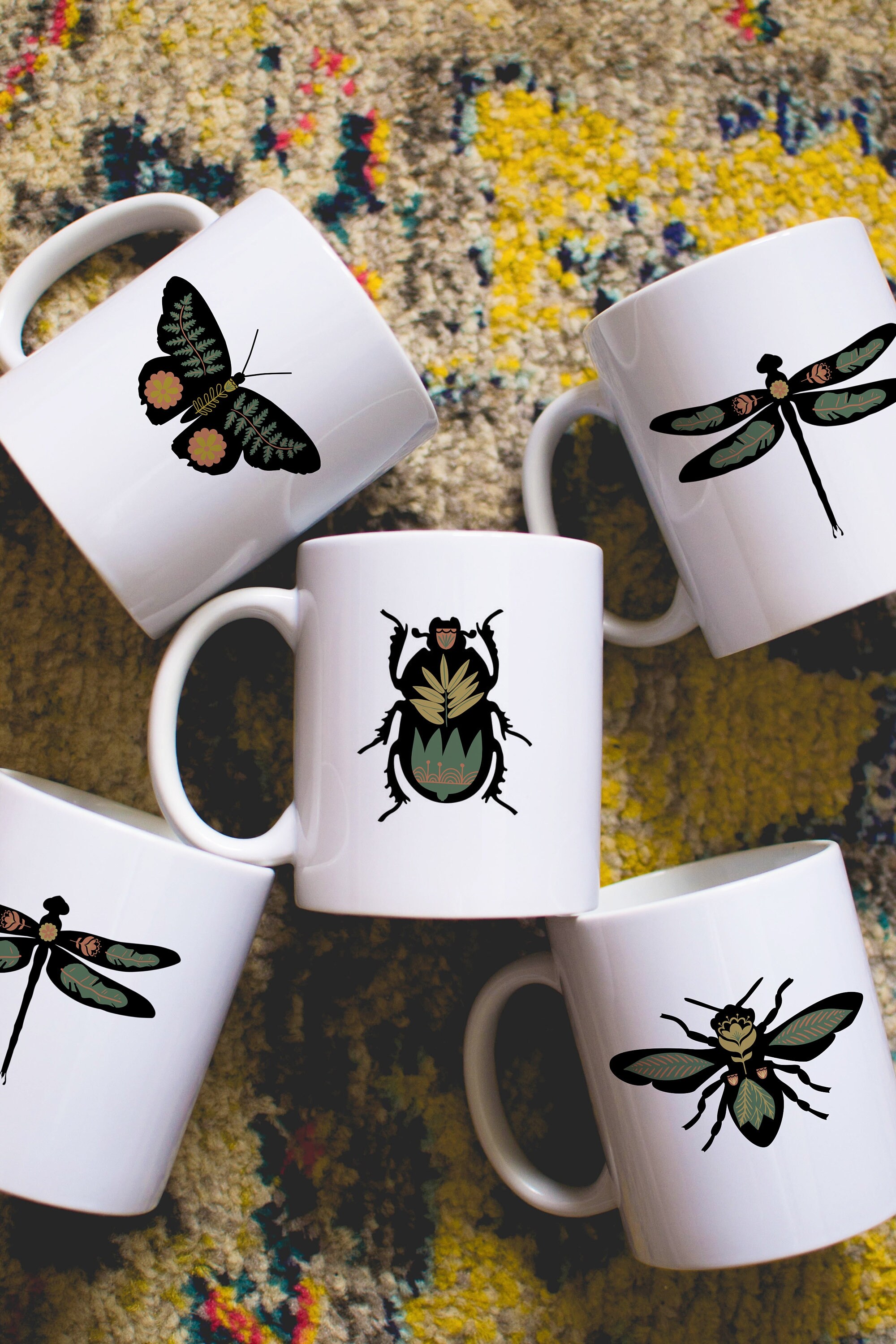 Insect Mug Bug Mug Beetle Mug Butterfly Mug Bee Mug | Etsy