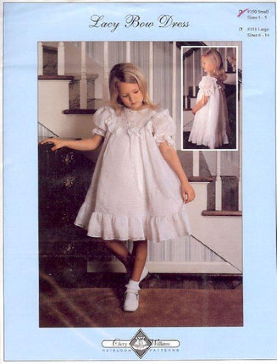 Chery Williams Lacy Bow Dress Pattern 150-151 (select Size) - Etsy