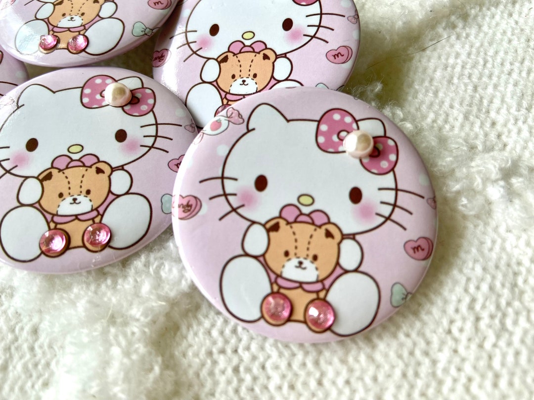 HELLO KITTY Botton Pins - Hello Kitty Pinback Buttons - Hello Kitty ...
