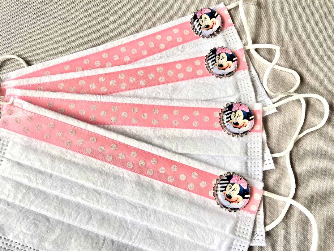 MINNIE MOUSE Disposable Face Masks, With Minnie Glass CHARM ...