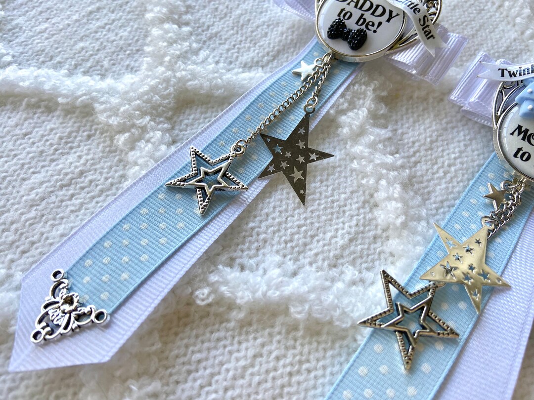 Twinkle Star Baby Shower Corsage Pins: Mommy & Daddy to Be - Etsy