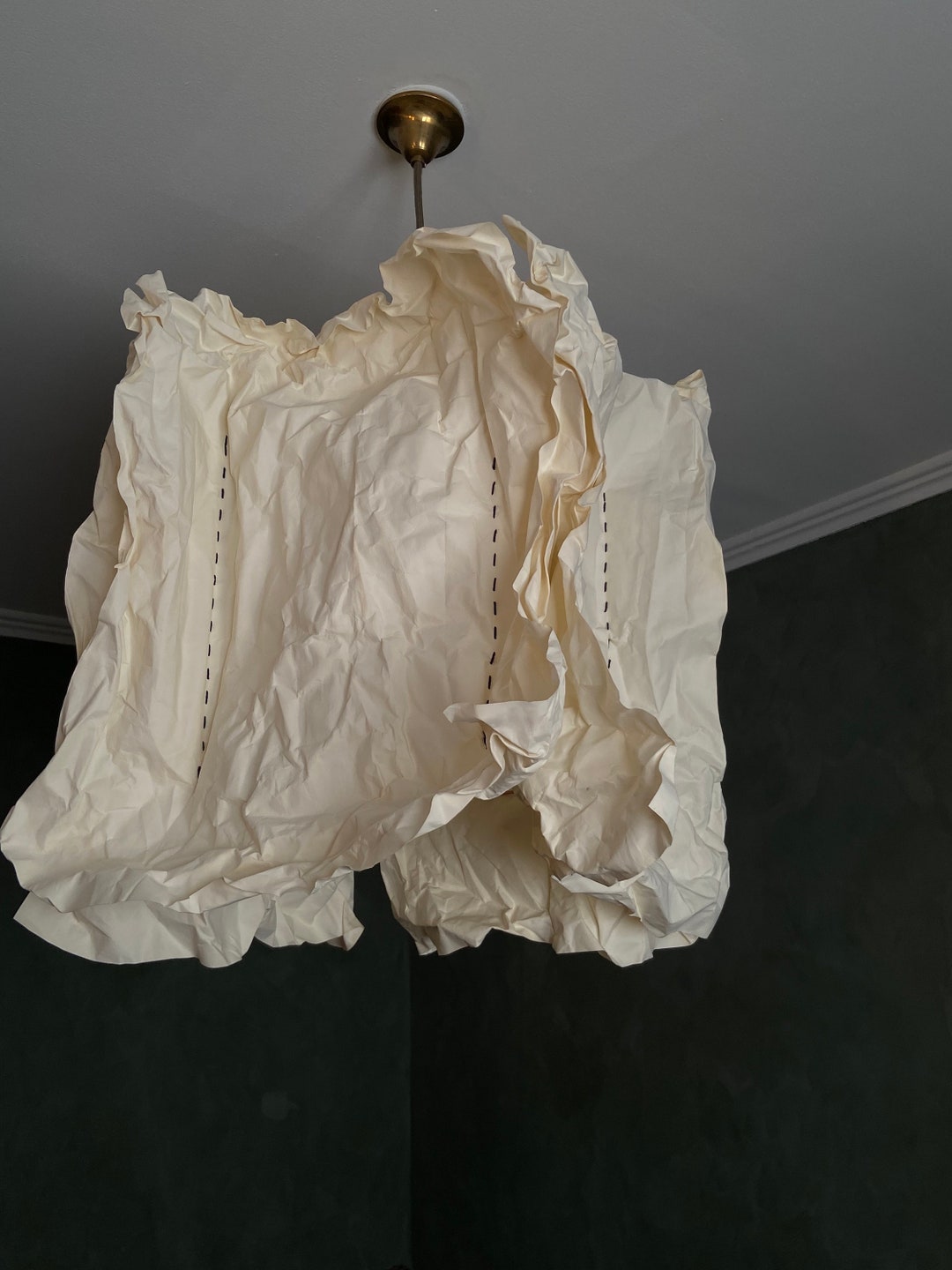 Big Pendant Light Shade Paper Ceiling Light Modern Entry - Etsy