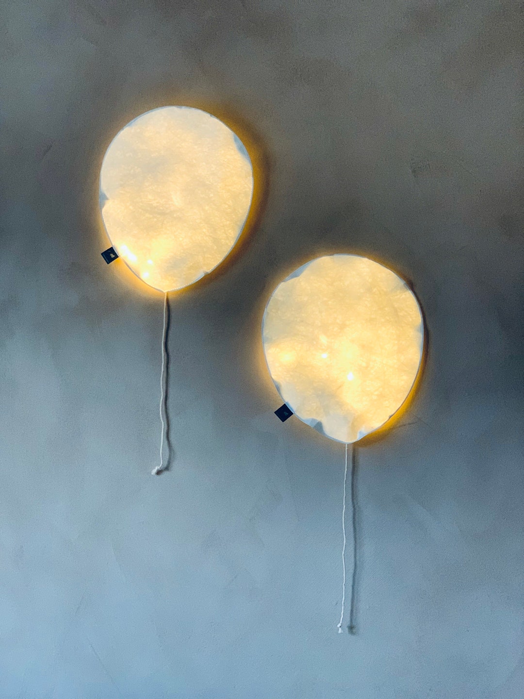 Set of 2 Balloons Night Lamps • • Baby Nursery Above Crib Night Lights ...