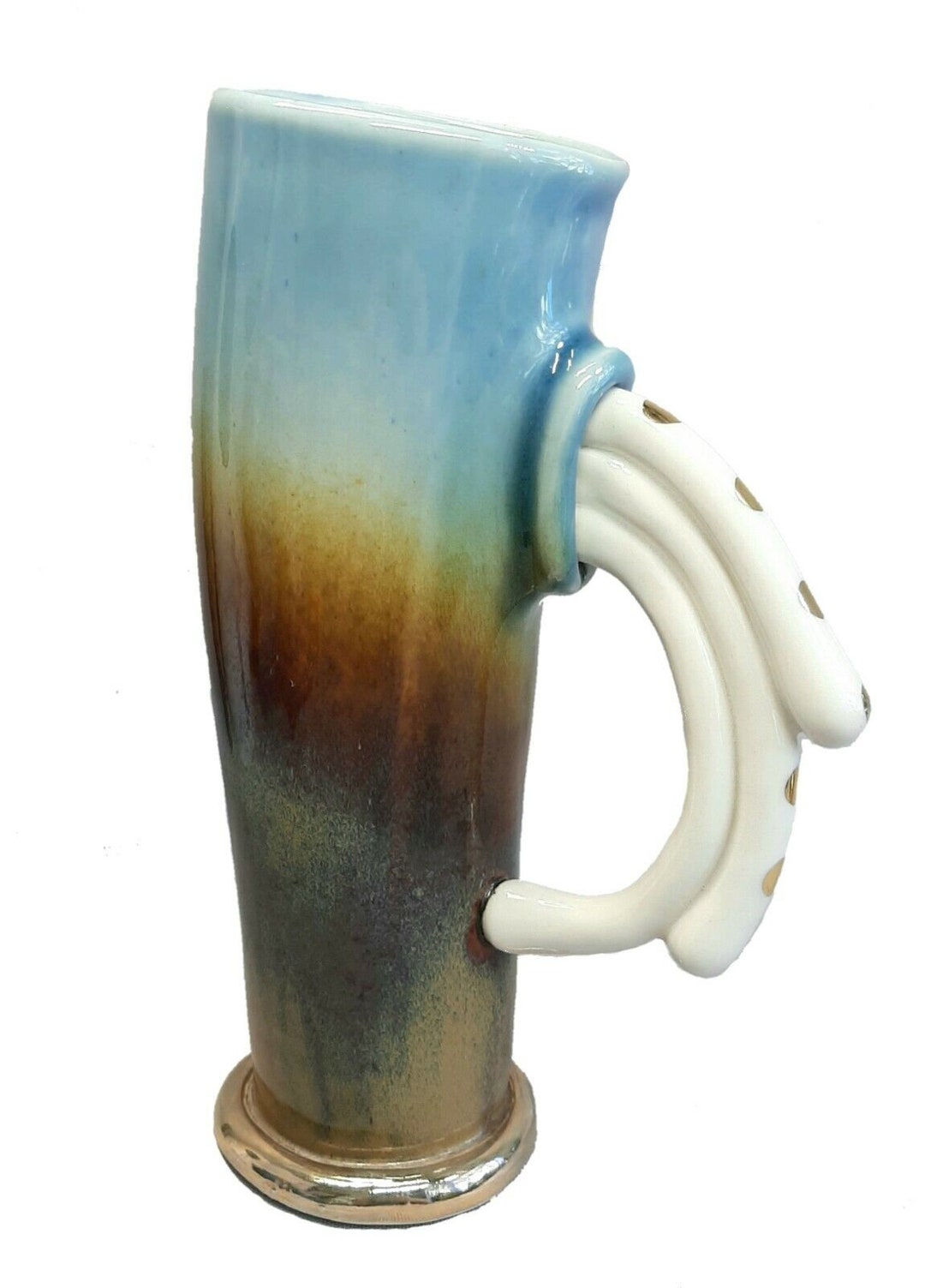 Vintage Modern Contemporary Studio Art Drip Glaze Pottery Vase Pam Herd ...