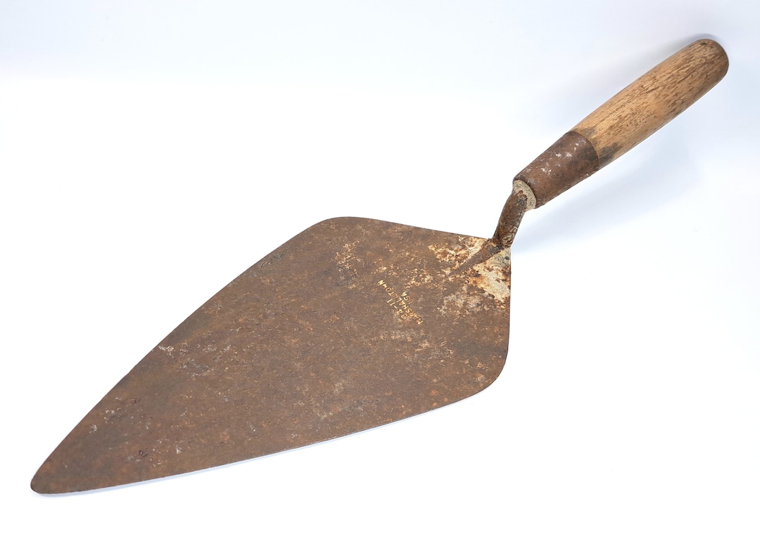 Vintage Large Brick Layers Trowel London Pattern Steel With Hardwood ...
