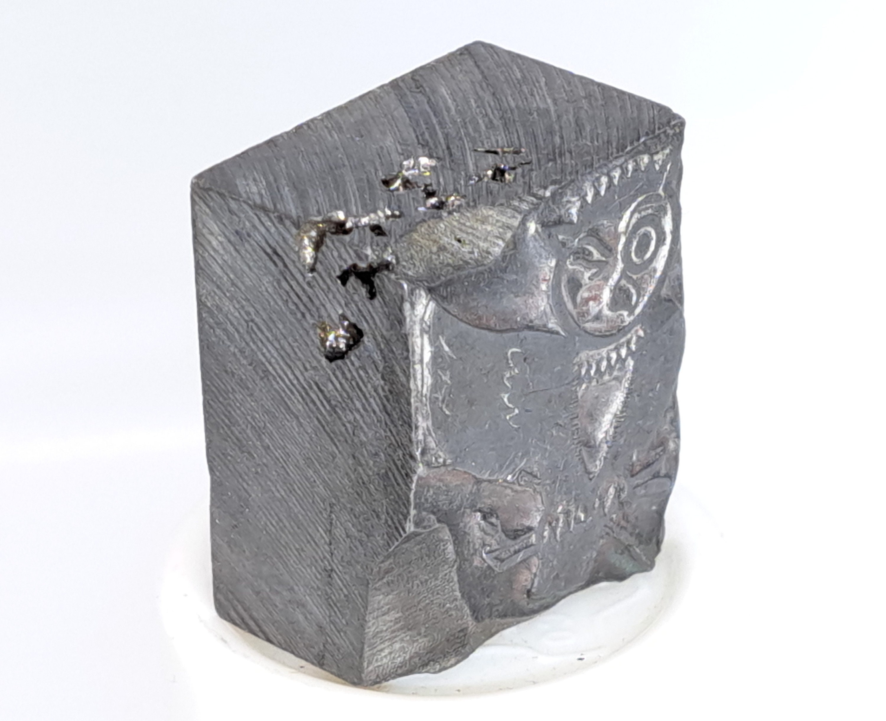 Vintage Winking Owl With Outstretched Wing Lead Metal Letterpress ...