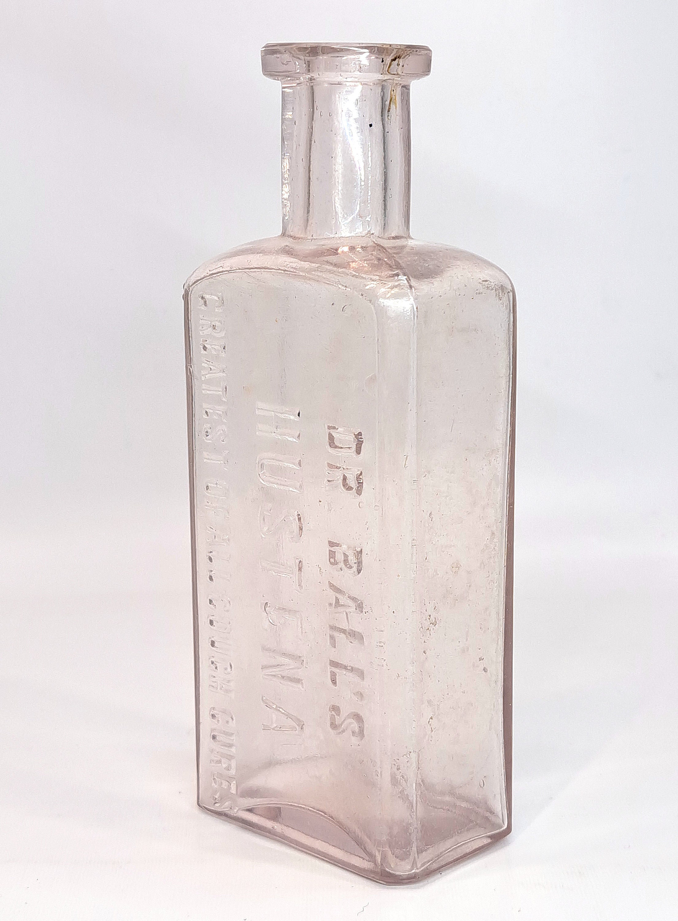 Antique Dr. Ball's Hustena Cough Syrup Embossed Glass Bottle Quack ...