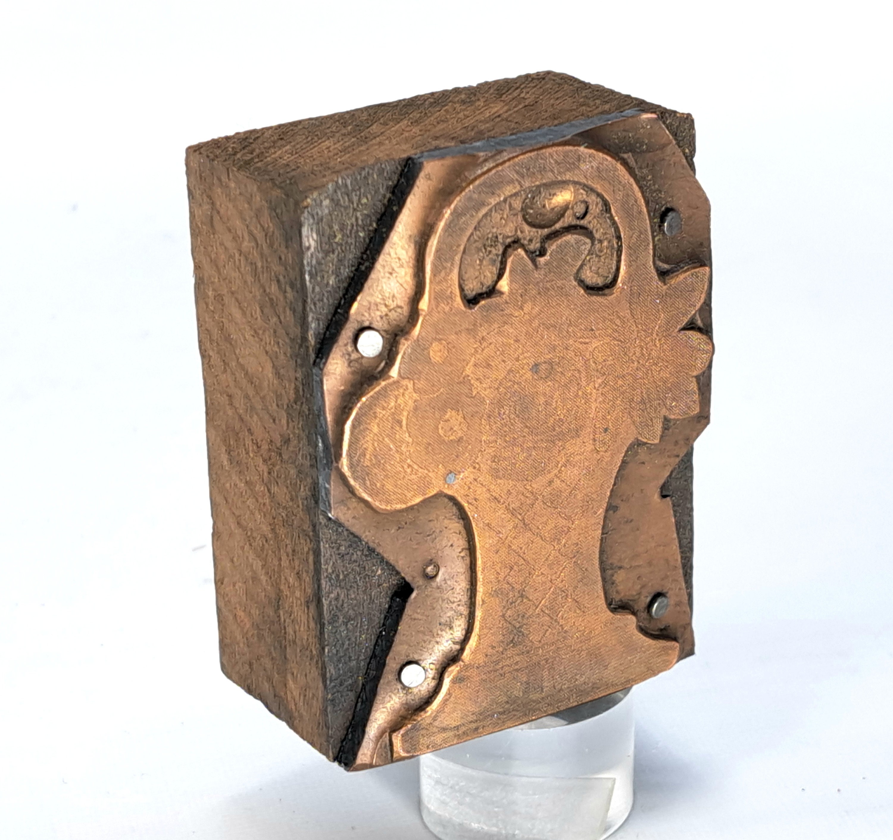 Antique Copper & Wood Victorian Floral Arrangement in Basket ...